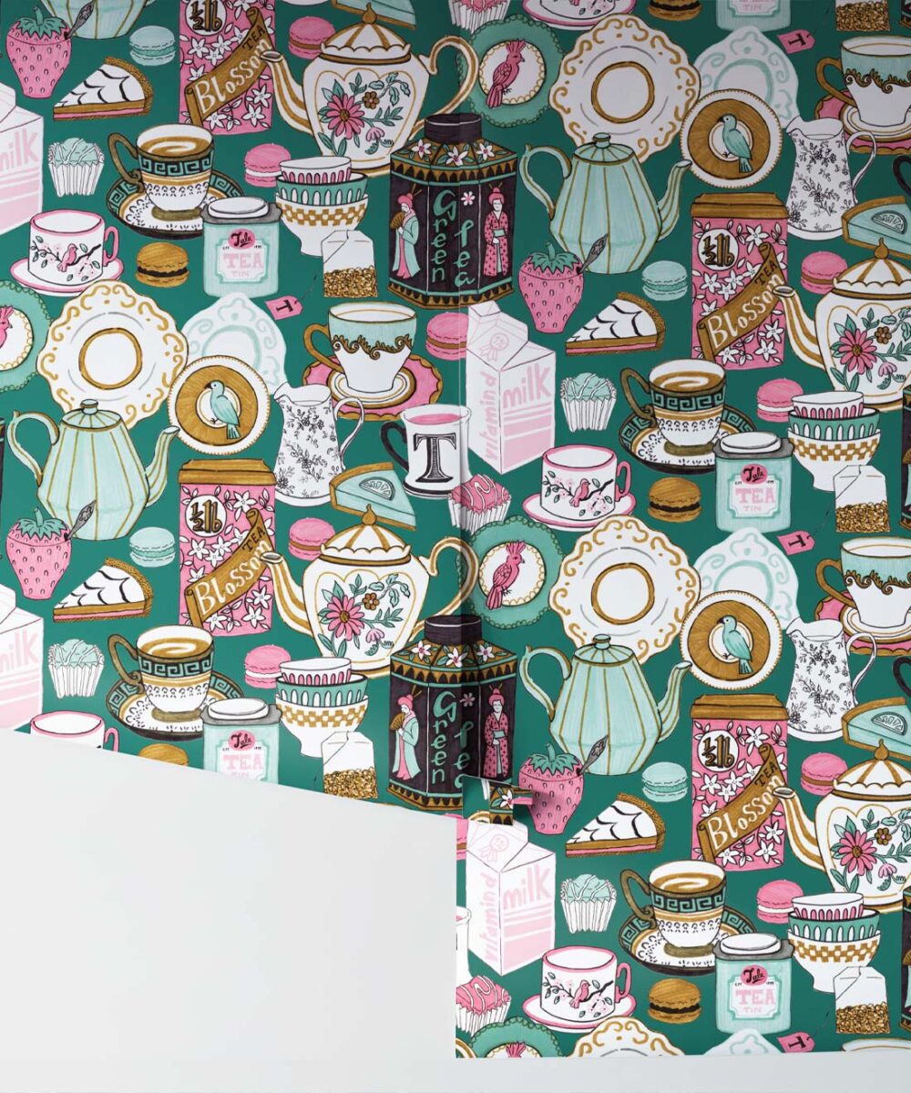 Tea Time Wallpaper • Fun, Kitchen Wallpaper • Milton & King Europe